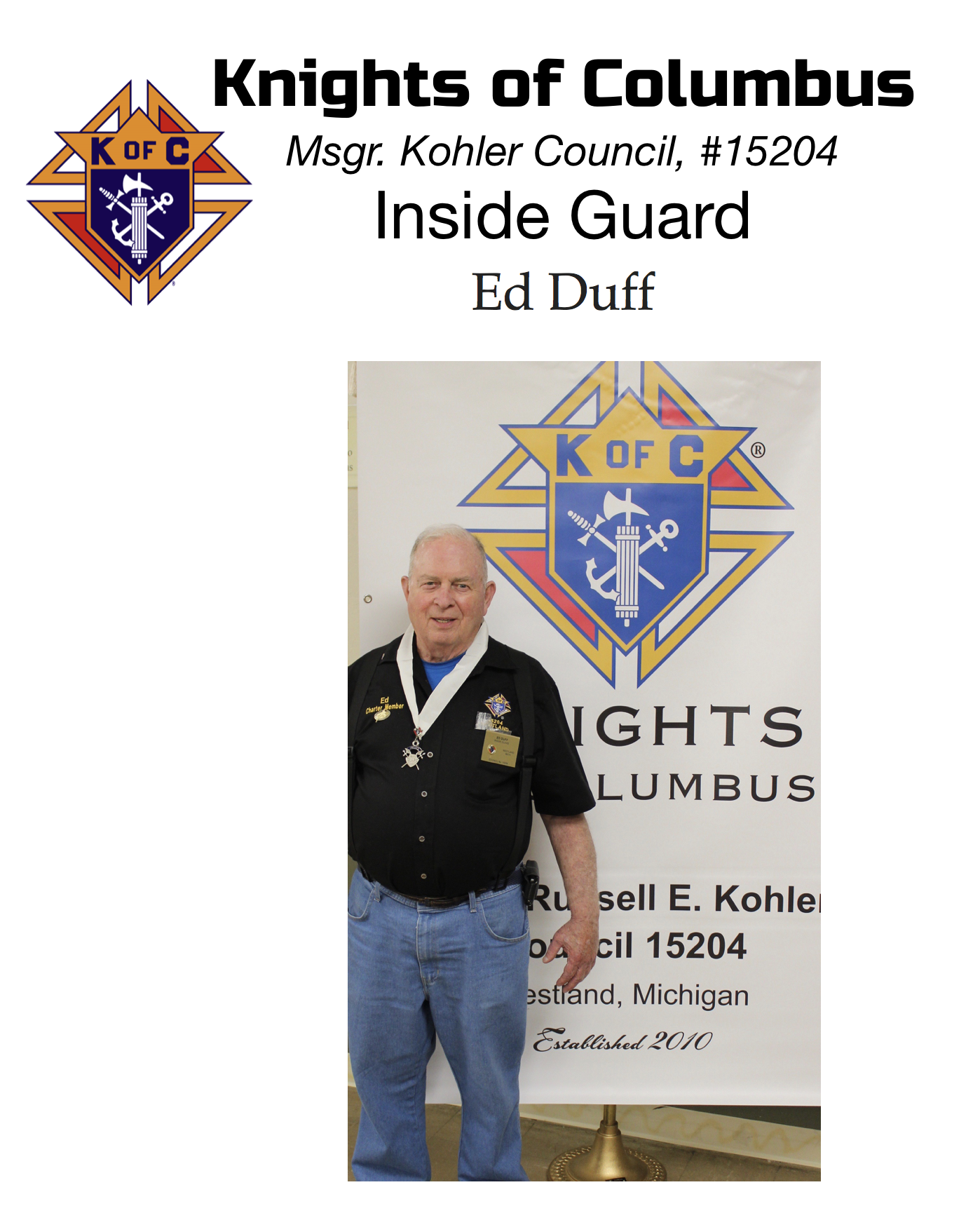 Inside Guard – Knights of Columbus