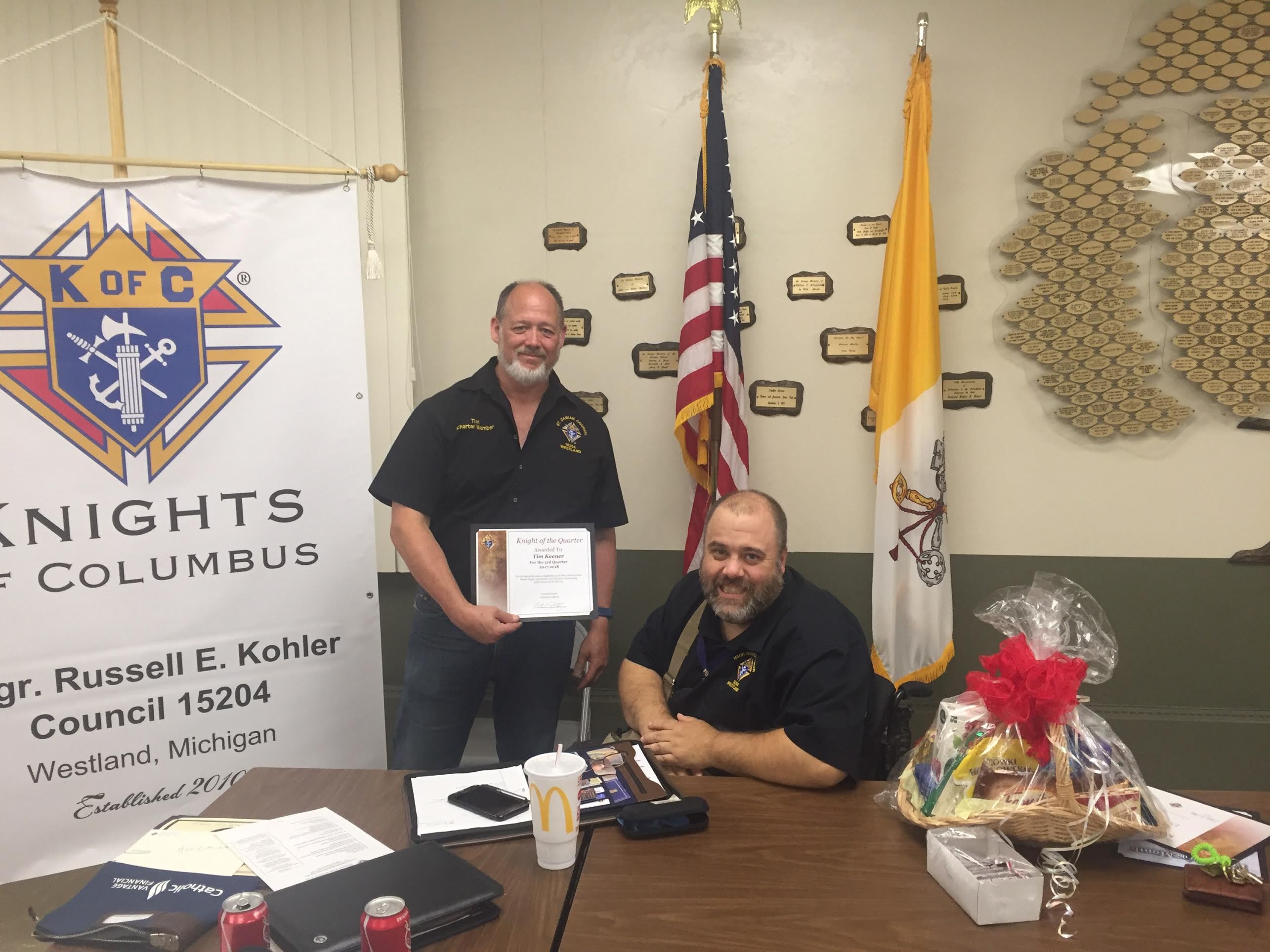 Knight of the Quarter – Tim Kenner – Knights of Columbus