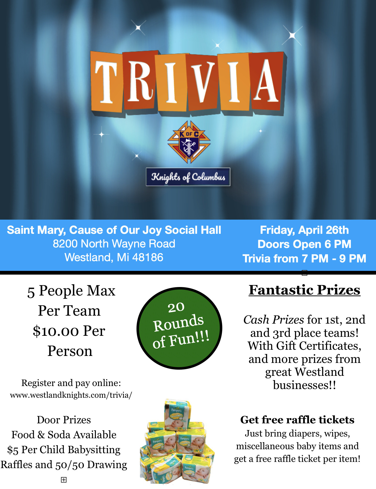 Join us for Trivia Night! – Knights of Columbus