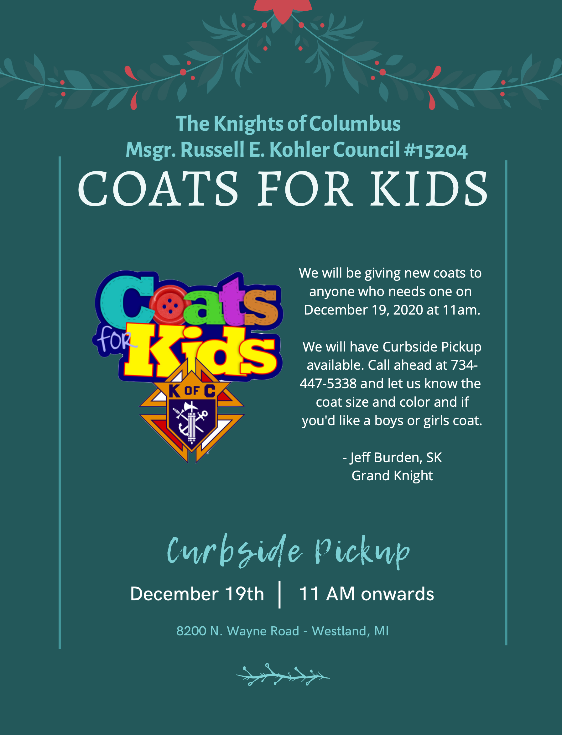 Coats for Kids – Knights of Columbus